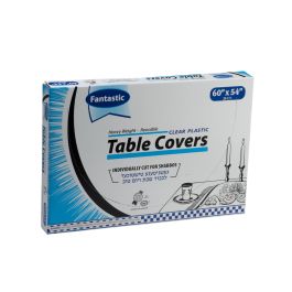 Fantastic Heavy Weight Table Covers - 60" x 54" - Clear - 28 ct.