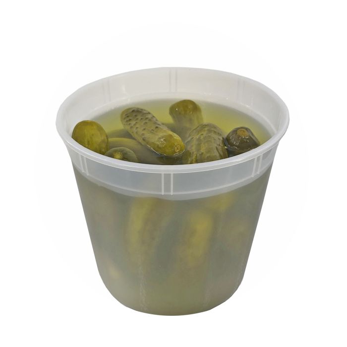 Plastico 86 oz. Clear Round Containers - 200 Ct.